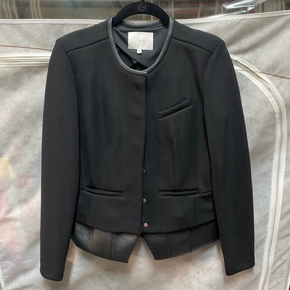 IRO | Jackets & Coats | Iro Jacket With Faux Leather Trim | Poshmark
